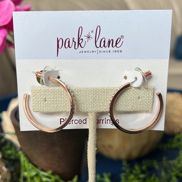 Park Lane | Jewelry | Park Lane Rose Gold Crystal Hoop Earrings | Poshmark